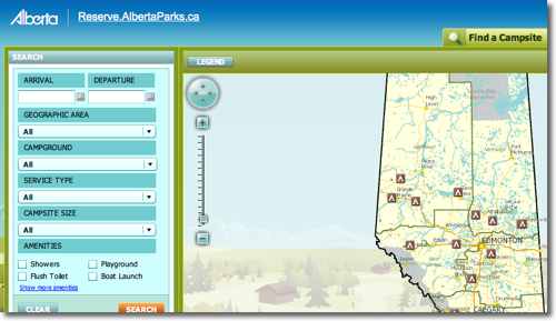 reserve an Alberta campsite online – besthike.com